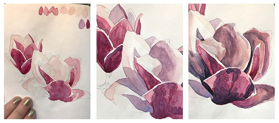 Week 7: Watercolor Flower Studies – Cry The Bird