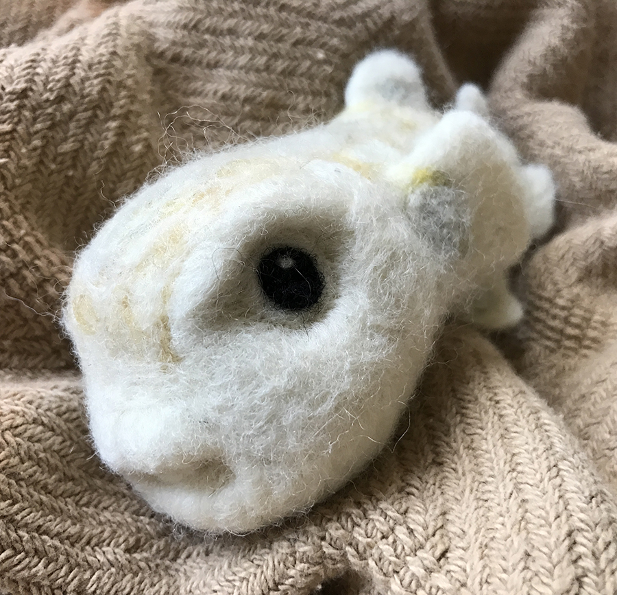 First attempt at needle felting a Pufferfish. – Cry The Bird