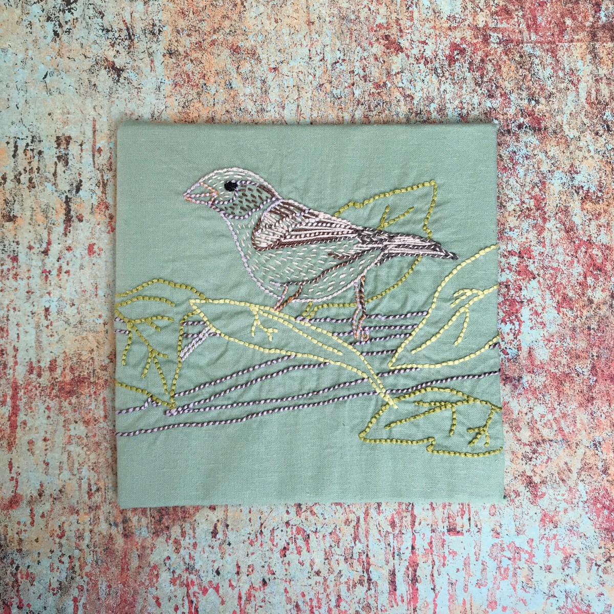 Experimental embroidered bird for RoCo 6×6 2018 exhibition. – Cry The Bird