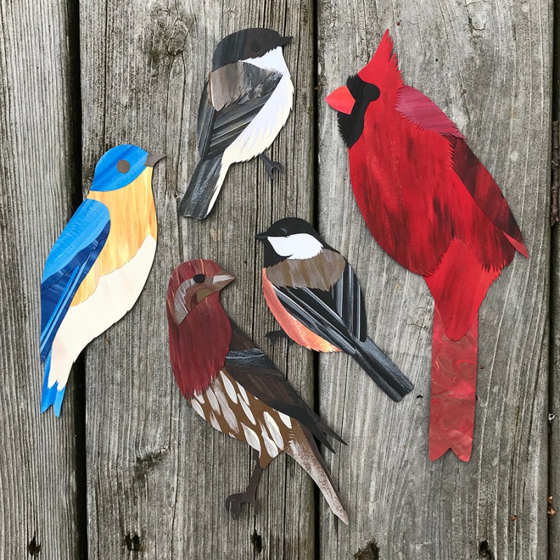 Cut Paper Birds Using Painted Paper – Cry The Bird
