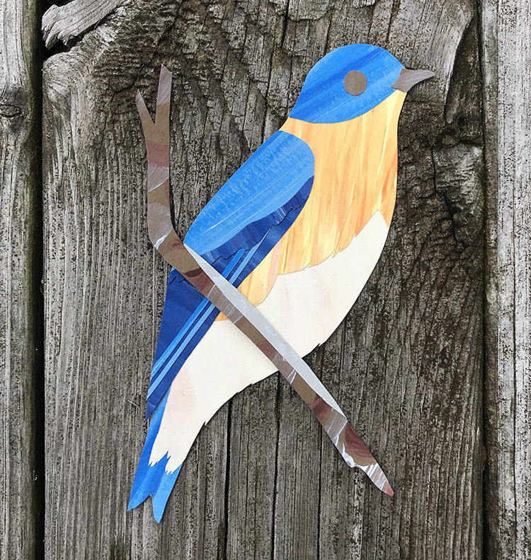 Cut Paper Birds Using Painted Paper – Cry The Bird
