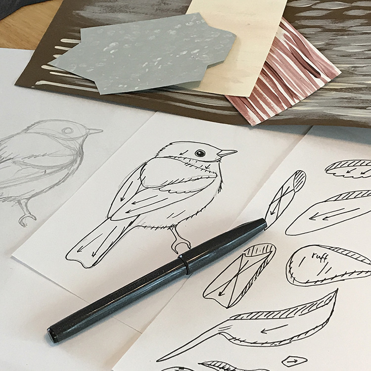 Cut Paper Birds Using Painted Paper – Cry The Bird