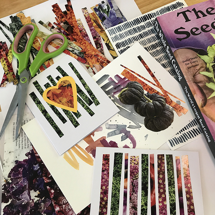 Welcome summer with collage cards made from seed catalogs. – Cry The Bird